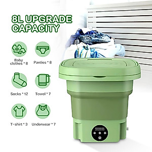 Foldable Portable Washing Machine, Half Automatic High Capacity Mini Washer with 3 Modes,Deep Cleaning for Baby Clothes,Underwear,Socks,Suitable for Dormitories,Camping,Travel and Apartment Dirt