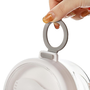 Coloch 6 Pack Plastic Overnight Oats Container with Spoon and Lid, 20oz Portable Prep Oatmeal Jar Leakage Proof On The Go Cup Dessert Cup for Yogurt, Snack, Oatmeal, Fruit, White, Pink, Green