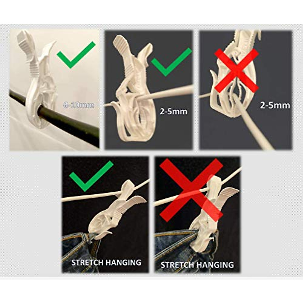 FIXCLIP Mini 16-Pack - Probably The Worlds Strongest Clothespin - Lockable & Storm-Proof - Never Lose Your Laundry Again!