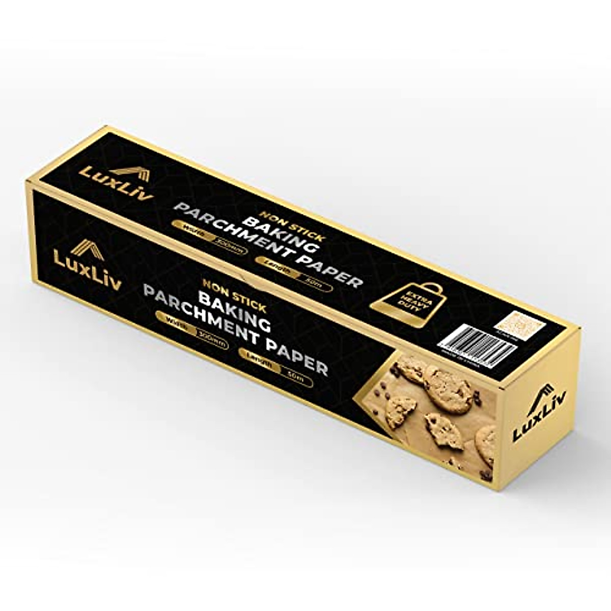 LuxLiv® 164ft Unbleached Brown Parchment Paper Roll for Baking, Sourdough Bread Baking Supplies, Wax Paper Roll, Cooking Paper - Extra Thick & Non-Stick Greaseproof 1ft Width Sheets for Oven.