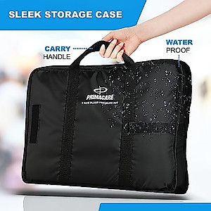 Primacare DS-9185 Aneroid Sphygmomanometer and Blood Pressure Cuff Set with Portable Case, 5 Sized Nylon Cuffs with Deflation Valve, BP Cuff Manual Kit for Infant, Child, Adult, Large Adult, Thigh