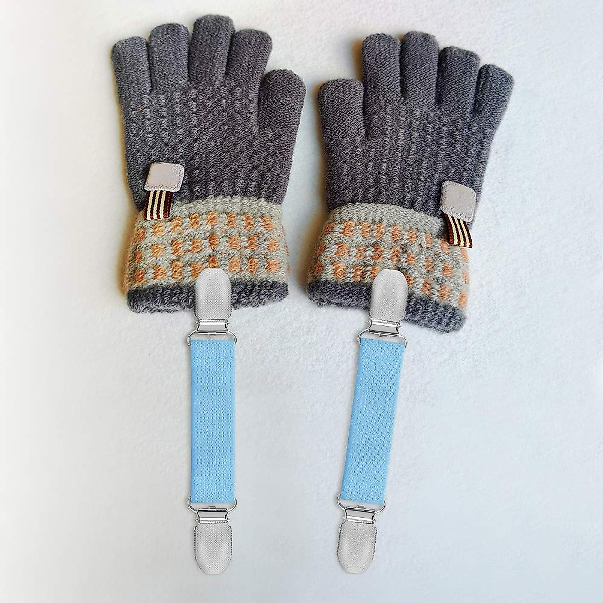 Adjustable Mitten Clips, Elastic Gloves Clips for Boys, Kids, Toddlers, Adults