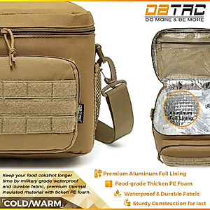 DBTAC Range Bag 2~4 Pistol Medium Size (Tan) + Tactical Lunch Bag (Tan), Durable Material with adjustable shoulder strap, Multi-functional Design