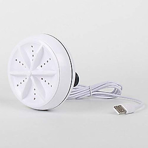Greewen Mini Ultrasonic Washing Machine Portable Turbo Personal Rotating Washer, White