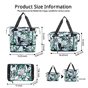 Orshawer Large Capacity Folding Travel Bag, Expandable Portable Lightweight Carry on Bag, Waterproof Dry and Wet Separation Sports Duffel Bags