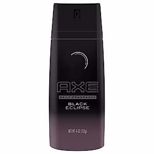 Axe Black Eclipse Deodorant Body Spray for Men, All-day Fresh, 4 Ounce, Purple