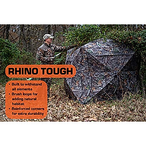 RHINO Blinds R150-RTE 3 Person Hunting Ground Blind, Realtree Edge