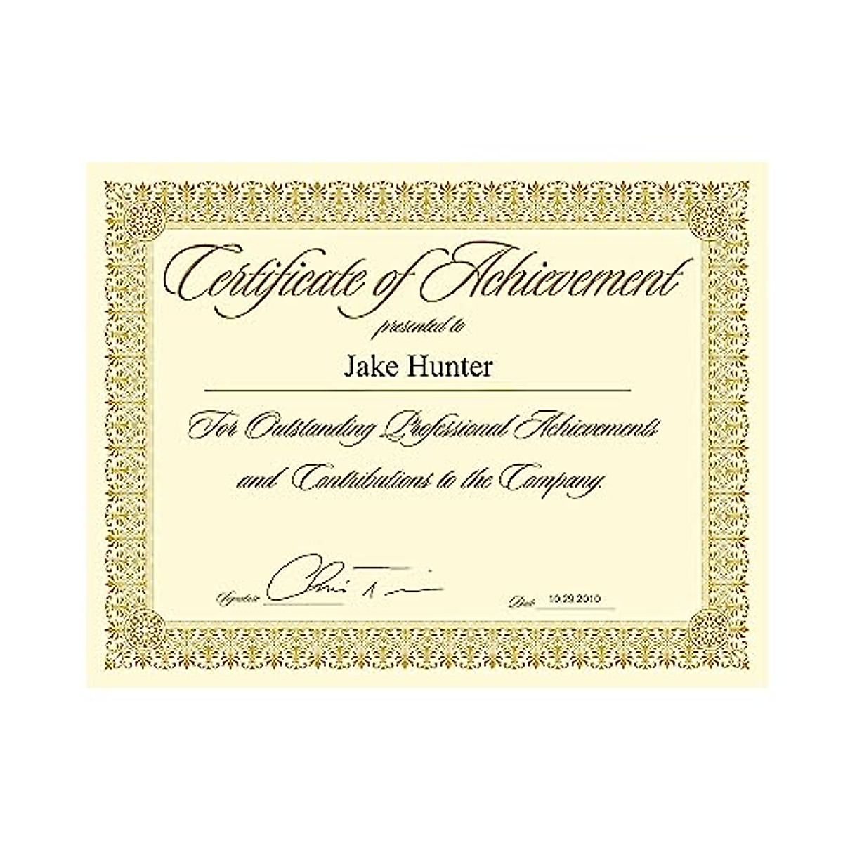 Southworth® Premium Foil Certificates, 8 1/2" x 11", 66 Lb, Ivory/Gold Foil Fleur, Pack Of 15
