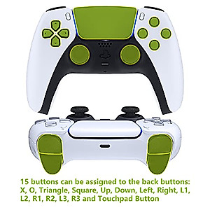 eXtremeRate White Back Paddles Programable Rise 2.0 Remap Kit for PS5 Controller, Upgrade Board & Redesigned Back Shell & Back Buttons Attachment for PS5 Controller - Controller NOT Included