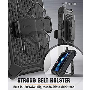 Vena vArmor Rugged Case Compatible with Apple iPhone 11 Pro Max (6.5"-inch 2019), (Military Grade Drop Protection) Heavy Duty Holster Belt Clip Cover with Kickstand - Space Gray