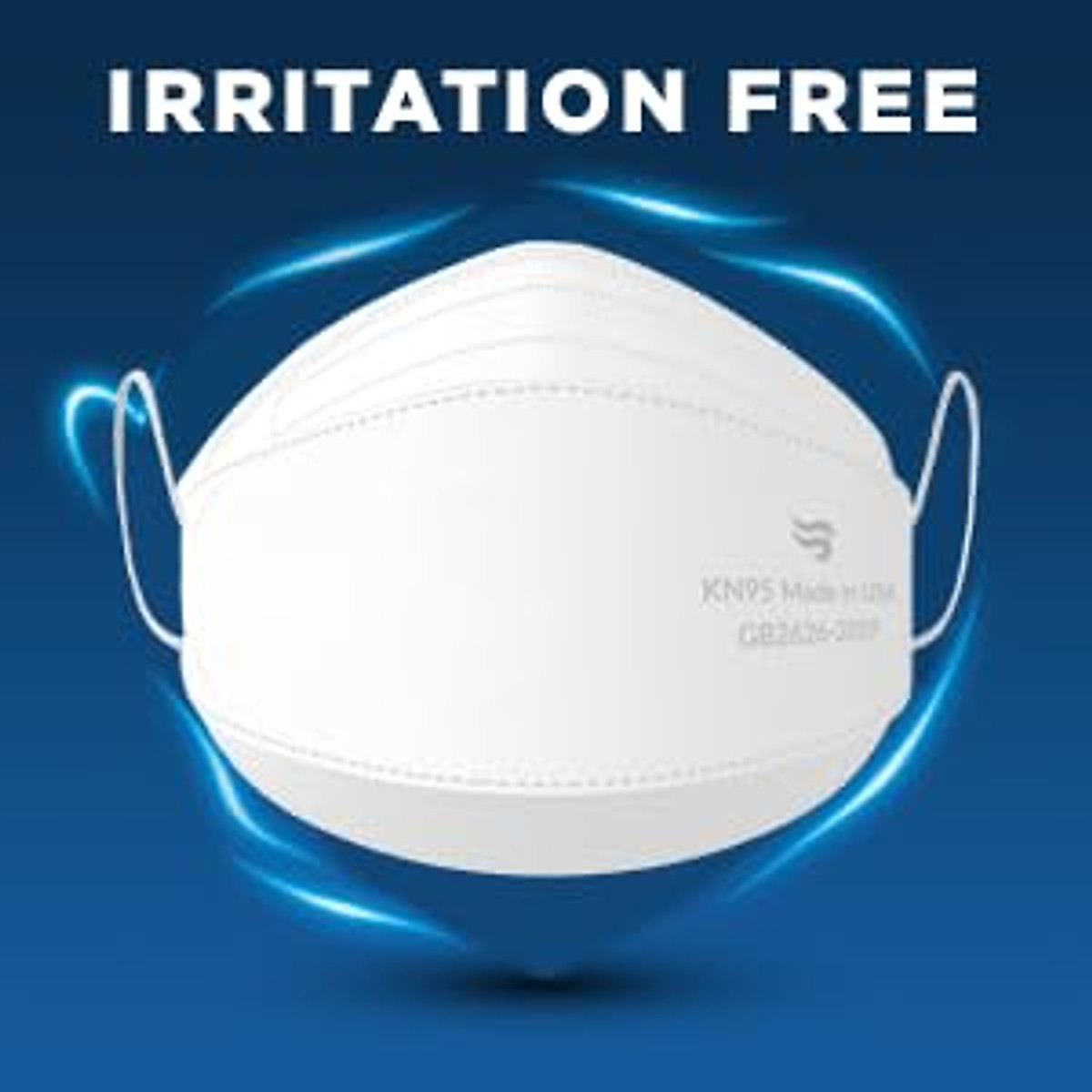 Breatheze KN95 Face Masks Made In USA FDA Registered - Disposable KN95 Mask - 3D Style White 25-pack