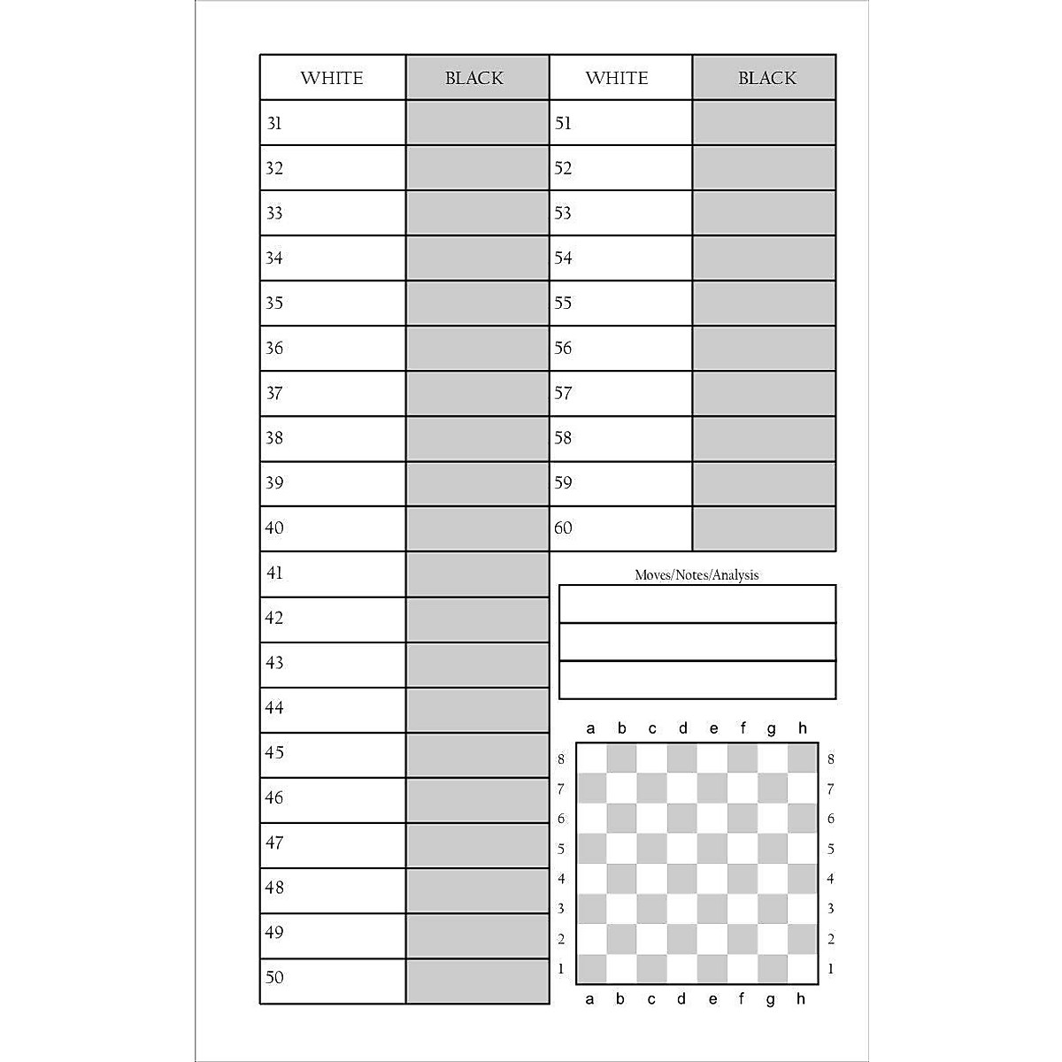 WE Games Chess Scorebook & Chess Notation Book - Green Hardcover Chess Books with 100 Pages, Ideal Chess Score Sheets for Clubs & Tournaments