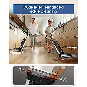 Tineco Floor ONE S7 PRO Cordless Wet Dry Vacuum Cleaner, Smart Floor Cleaner Mop for Hard Floors, Long Run Time, Dual-Sided Edge Cleaning, Self-Cleaning, Centrifugal Drying Process