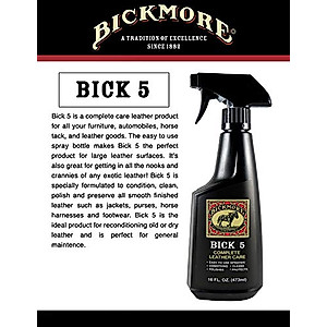 Bickmore Bick 5 Leather Cleaner & Conditioner 16oz Spray (2-Pack) Complete Leather Care
