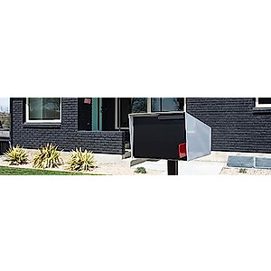 Modern Mailbox, Post Mount Modern Mailbox, Mid Century Mailbox, Vintage Mailbox, Retro Mailbox, Midcentury Mailbox, Contemporary Mailbox (Black/Robin Egg Without Post)