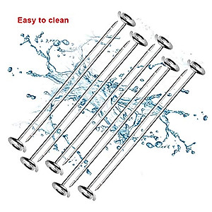 Lawenme Grill Kebab Skewers Compatible with Ninja Foodi AG300, AG300C, AG301, AG301C, AG302, AG400, IG301A, 10 Skewers Stainless Steel 7.25" Long