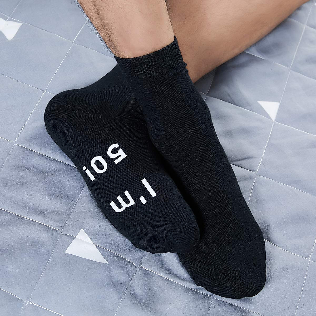 Udobuy 50th Birthday Gift for Men or Women, 50th Birthday Socks, Funny Socks with Sayings - Printed Men's and Ladies Novelty GIFT