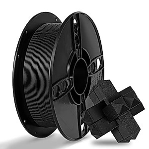 TRONXY Carbon Fiber Filament 1.75mm, Carbon Fiber PLA 3D Printer Filament, High-Accuracy +/- 0.05 mm, Carbon Black Pla Filament for Most 3D Printers, 1KG Spool(2.2 lbs)