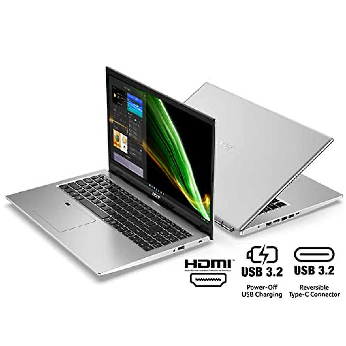 Acer Aspire 5 A515-56-53S3 Laptop | 15.6" Full HD IPS Display | 11th Gen Intel Core i5-1135G7 | Intel Iris Xe Graphics | 8GB DDR4 | 256GB SSD | WiFi 6 | Fingerprint Reader | BL Keyboard | Windows 11
