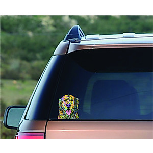 Enjoy It Dean Russo Golden Retriever Car Stickers, Outdoor Rated Vinyl Sticker Decals for Windows, Bumpers, Laptops or Crafts - 2 Pieces