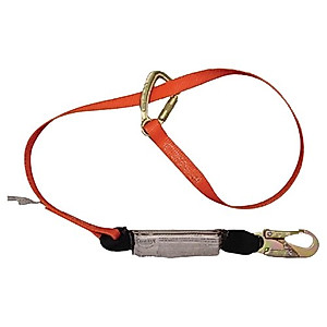 Guardian Fall Protection 11855 Single Leg Shock Stop Triple Lock Wrap Lanyard, Adjustable from 4-Feet to 6-Feet