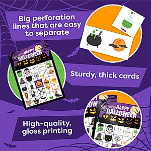 Halloween Games For Kids Party - Halloween Bingo - Fun Game For Up To 30 Players - Halloween Kids Crafts - Halloween Crafts - Halloween Party Games For Kids - Halloween Game - Halloween Kids Games