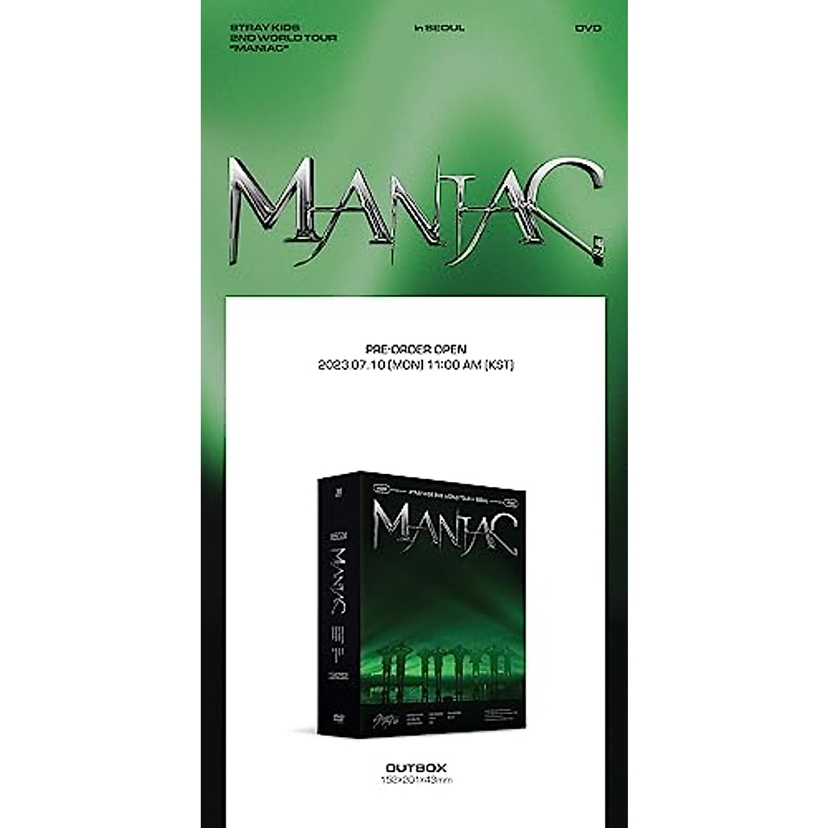 Stray Kids 2nd World Tour MANIAC in Seoul Contents+Photobook+Folding poster on pack+Tracking Sealed SKZ (DVD Version)