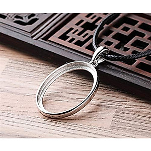 925 Sterling Silver Oval Bezel Blank Cup Pendant Setting, 6X4mm To 21X14mm Oval Cabochon,Bezel Deep 2mm, Bezel Blank Pendant,Back Side Open