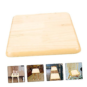 Amosfun Square Stool Restaurant Stool Seat Replacement Living Room Seat Replacement Stool Replacement Parts Square Chair Seat Replacement Furniture Acessory Square Kitchen Table Solid Wood