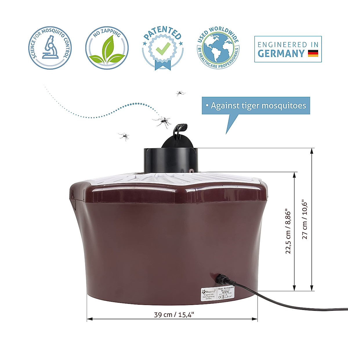 BIOGENTS BG-Mosquitaire and BG-Sweetscent Bundle • Outdoor Mosquito Trap + Mosquito Attractant • Effective Mosquito Trap and Attractant to Lure Asian Tiger and Dengue Mosquitoes