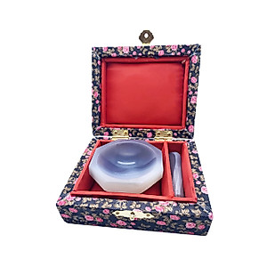 KOLAMOON ID: 50MM 1.97" Lab Grinding Natural Agate Mortar and Pestle Set Standard Form Inner Diameter 50mm Inner Depth 15 mm