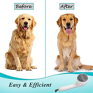 Sneatup 2-in-1 Pet Hair Deshedding Brush & Undercoat Rake Grooming Tools