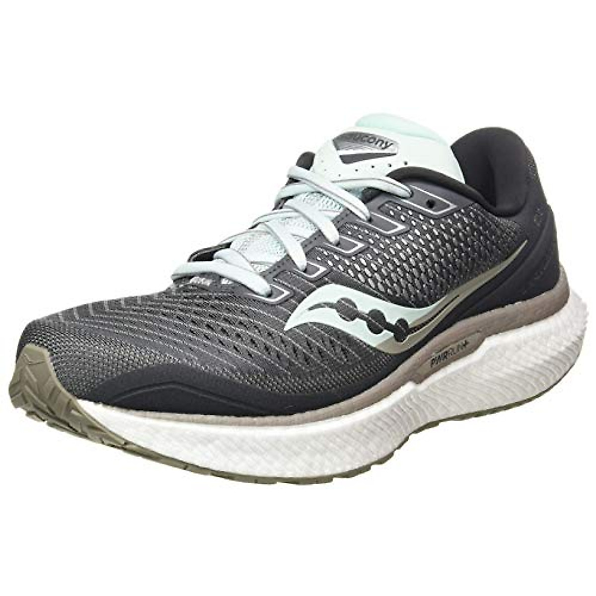 Saucony Women's Triumph 18, Charcoal/Sky, 7 Medium