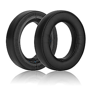Jecobb Replacement Ear Pads Cushion Cover with Protein Leather & Memory Foam for Corsair HS70 PRO, HS60 PRO, HS50 PRO Headset ONLY – Oval (Black)