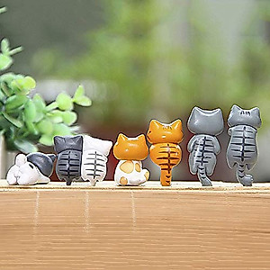 Neko 6pcs Miniature Home Garden Cats - Small Kitty Landscape Decorations – Cute Cat for Crafts, Home Decor, Party Favors and Cake Toppers