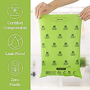 Pogi's Compostable Dog Poop Bags - 18 Rolls (270 Doggie Poop Bags) - Leak-Proof Dog Waste Bags, Plant-based ASTM D6400, EN 13432 Certified Extra Large Poop Bags for Dogs
