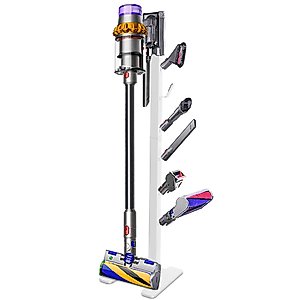 XIGOO Storage-Stand-Docking-Station-Holder Compatible with V15 Detect V11 V10 V8 V7 V6 Cordless Vacuum Cleaners, Stable Metal Organizer Rack(White, 6 Hooks)