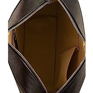 Pinafore Small Pebbled Vegan Leather Crossbody Bag (Black)