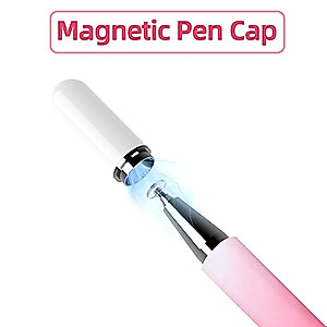 Stylus Pens for Touch Screens, 2 in 1 Stylus with Sensitivity & Precision, Compatible with iPad, iPhone, Tablets, Android and All Capacitive Touch Screens Devices (Pink)