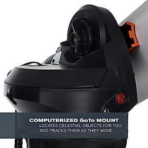 Celestron - 114LCM Computerized Newtonian Telescope - Telescopes for Beginners - 2 Eyepieces - Full-Height Tripod - Motorized Altazimuth Mount - Large 114mm Newtonian Reflector