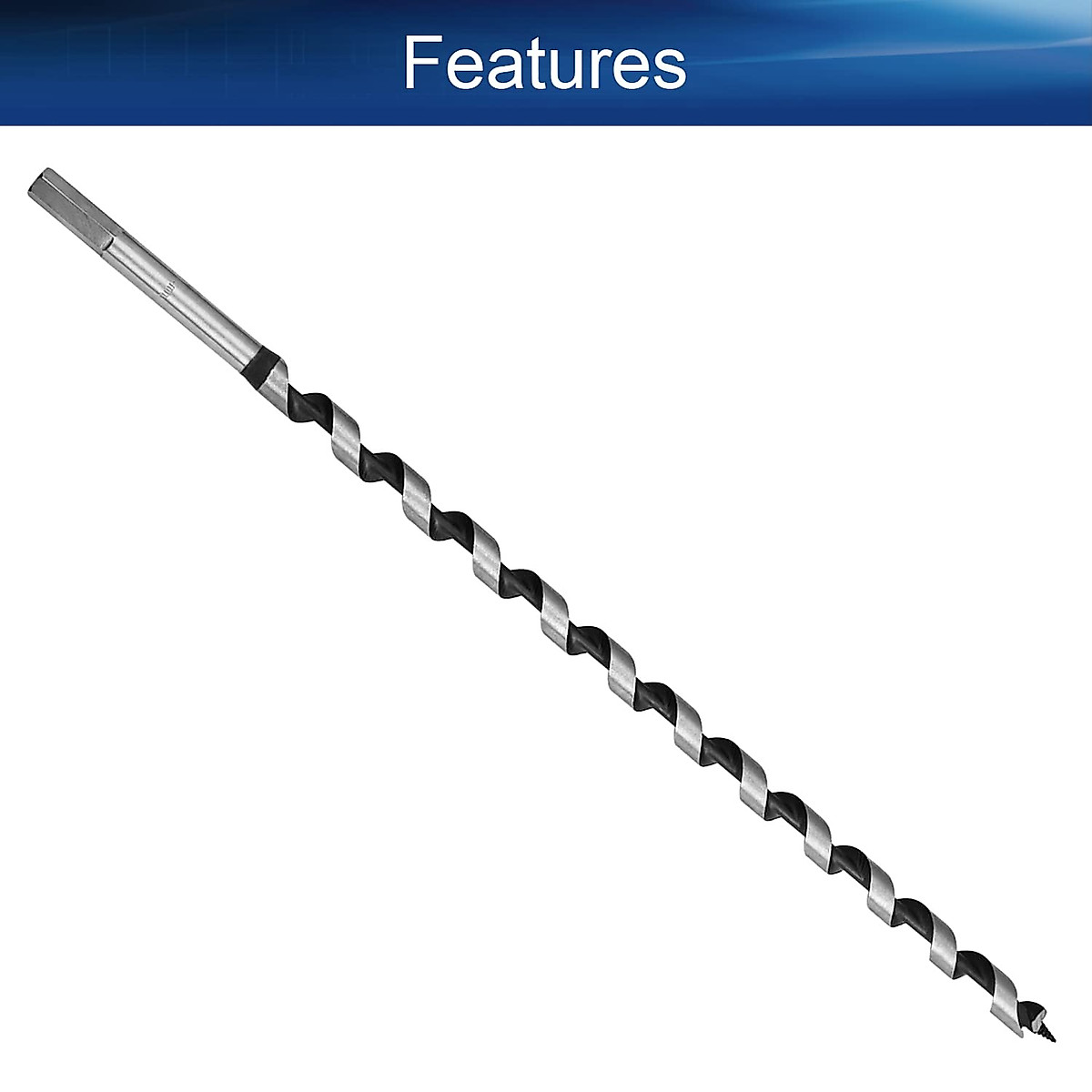 Auniwaig Auger Drill Bit Wood Hex Shank 14mm Cutting Dia High Carbon Steel for Electric Bench Drill Woodworkingpentry