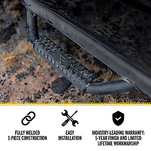 N-Fab Nerf Steps | Textured Black, Wheel-to-Wheel | T0580CC-TX | Fits 2005-2015 Toyota Tacoma Double Cab 5' Short Bed, SRW Gas