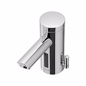 Sloan Optima EAF-250-ISM Sensor Activated Touch-Free Faucet, Commercial Grade with Mounting Hardware, Integrated Side Mixer - 0.5 GPM Battery-Powered Deck-Mounted Mid Body, Polished Chrome, 3335061