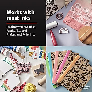 Speedball Deluxe Soft Rubber Brayer - 40/42 Durometer Roller with Heavy Duty Steel Frame – 6 Inches