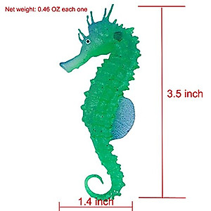 Bestgle 3Pcs Aquarium Ornament Glowing Floating Effect Artificial Sea Horse for Fish Tank Decoration