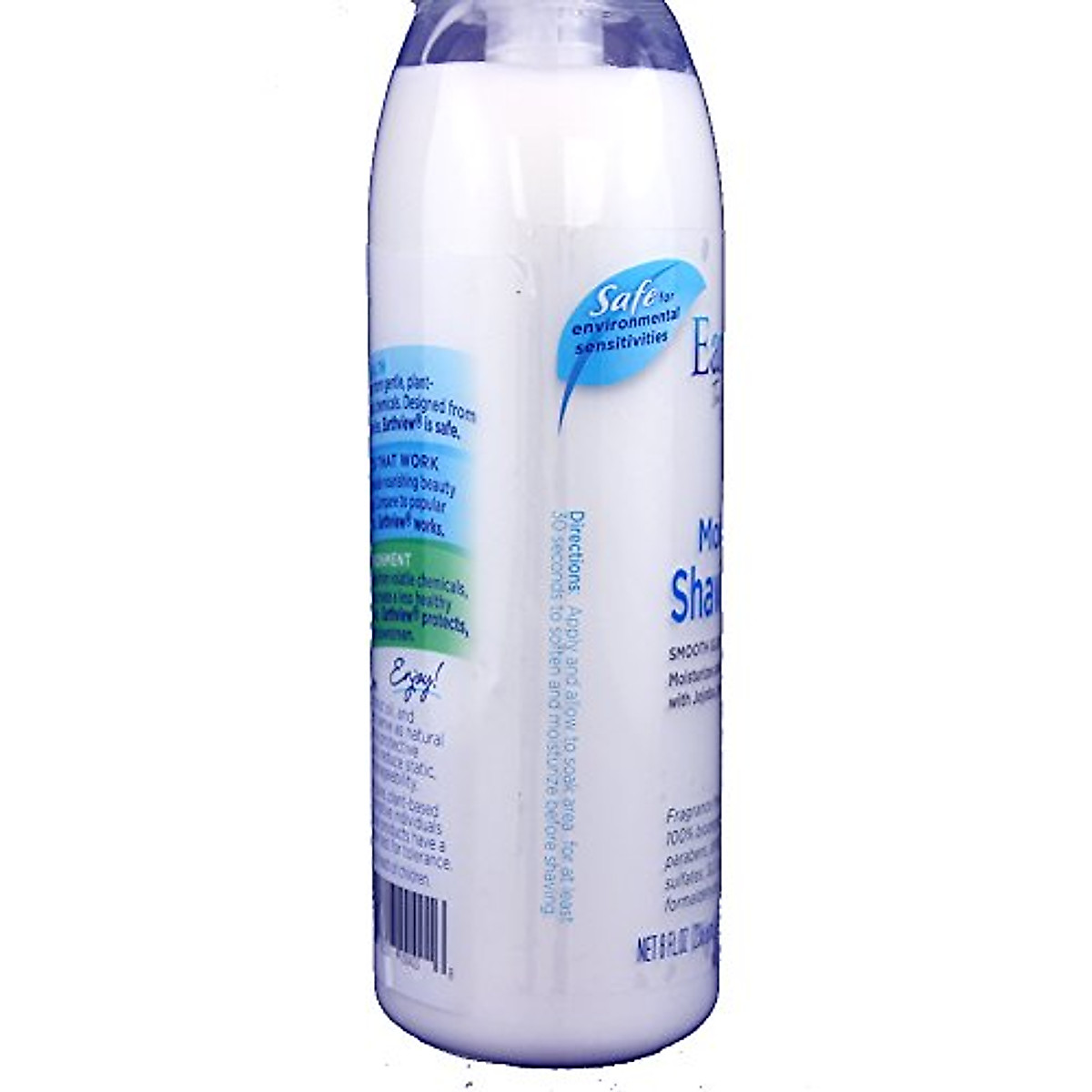 Earthview Shaving Cream, Fragrance Free, 8 oz, Natural, Smooth-Gliding Shave- Designed for Environmental Sensitivities (MCS, EI, MI)