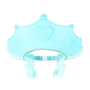 Baby Shower Cap Shampoo Visor Shield hat Kids Bath Washing Hair Rinser Prevents Water from Pooling in Face for Protector Toddler Children Eyes and Ears (Blue)