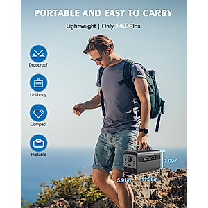 Portable Power Station 600W, STORCUBE Solar Generator 577Wh with 3 AC Outlet, PD 100W Output, Lithium Battery Backup, Solar Powered Generators for Camping Outdoor Home Emergency (1000W Surge)