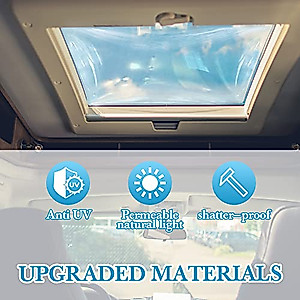 RV Skylight Cover with 22 Screws, Camper Skylight Replacement Kit for Outside Home 14 x 22 Inch ID, 18 x 26 Inch OD, Compatible with SL1422S Skylight Camper Trailer Roof Sunroof (Clear)
