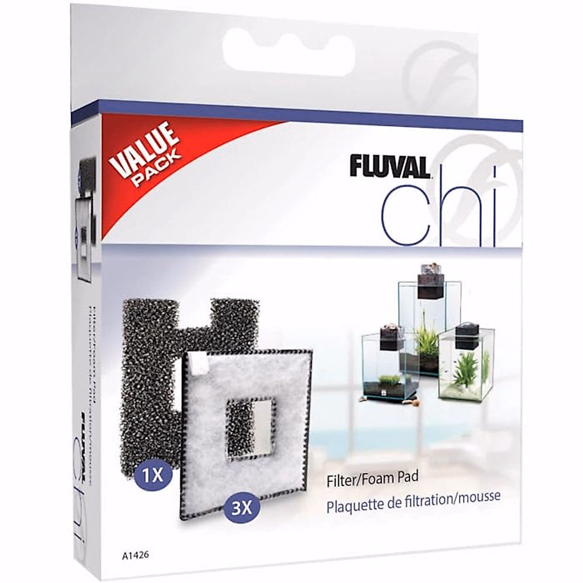 Fluval A1426 Chi I/II Filter Foam/Pad Combo Pack (Replaces A1421)